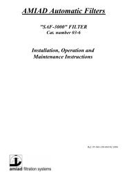 AMIAD Automatic Filters "SAF-1500" FILTER cat. no ... - Revaho UK