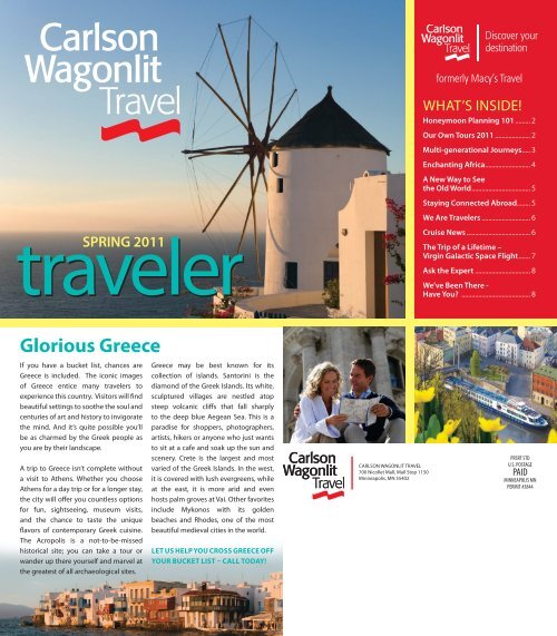 Glorious Greece - Carlson Wagonlit Travel