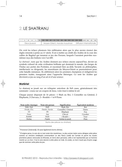 2. LE SHATRANJ - History of Chess