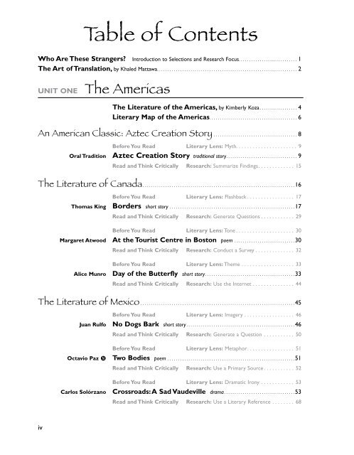 Table of Contents - Perfection Learning