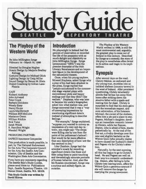 Playboy of the Western World study guide.pdf - David Hlavsa