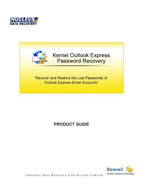 Kernel for Outlook Express Password Recovery - Nucleus ...