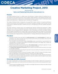 Entrepreneurship Innovation Plan Event, 2013 - DECA