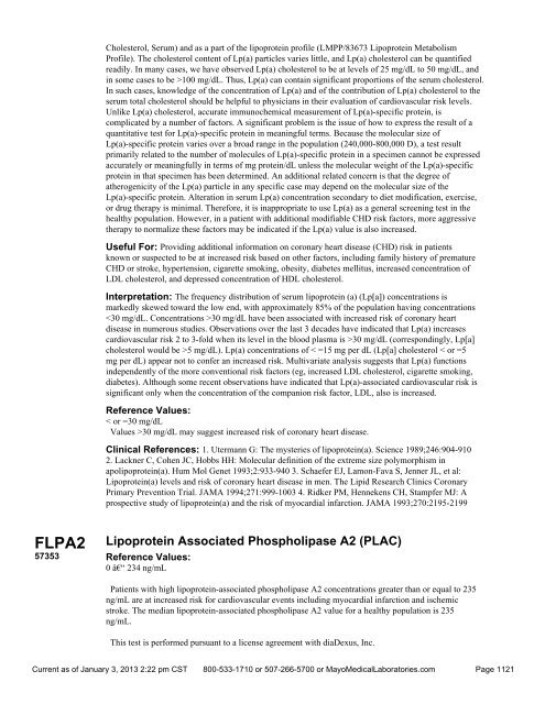 FLPA2 57353 Cholesterol,