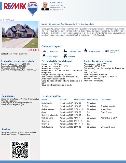 Fiche descriptive RE/MAX