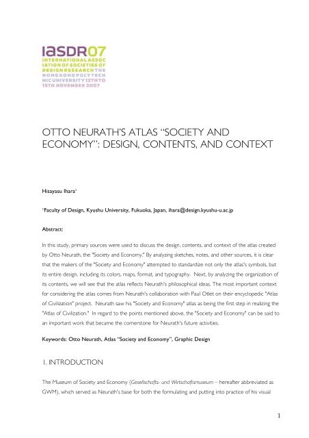 OTTO NEURATH'S ATLAS “SOCIETY AND ECONOMY ... - SD, PolyU