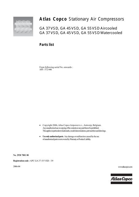 Atlas Copco Stationary Air Compressors