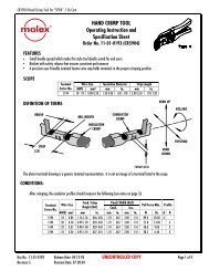 HAND CRIMP TOOL SPECIFICATION SHEET - Molex