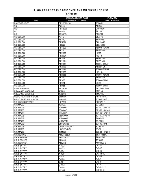 Sofima Filter Elements Cross Reference Catalogue PDF PDF, 43% OFF