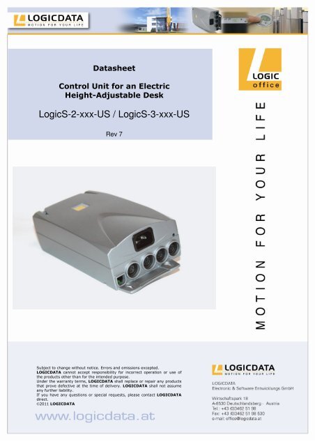 5. Order Code LogicS - X - XXXXX-XXX-US - LOGICDATA