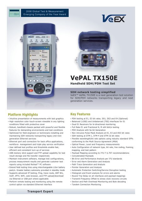 VePAL TX150E - dhs ELMEA tools