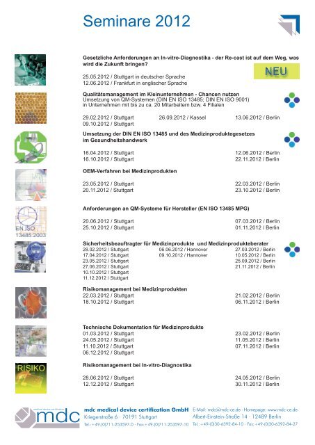 QM - mdc medical device certification GmbH
