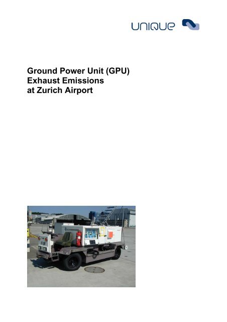 Ground Power Unit (GPU) Exhaust Emissions at Zurich Airport