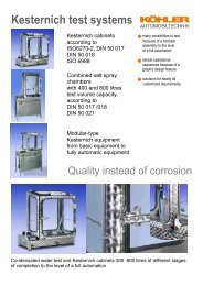 Korrosionsprüfsysteme - Köhler Automobiltechnik GmbH
