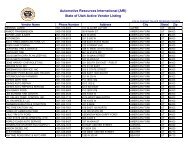 Approved Vendor List - Fleet