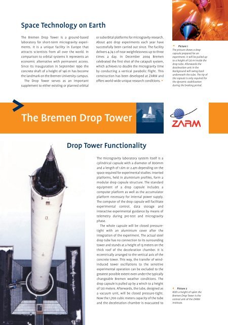 The Bremen Drop Tower - Brochure English - ZARM