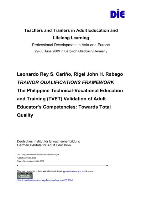 Leonardo Rey S. Cariño, Rigel John H. Rabago TRAINOR ...