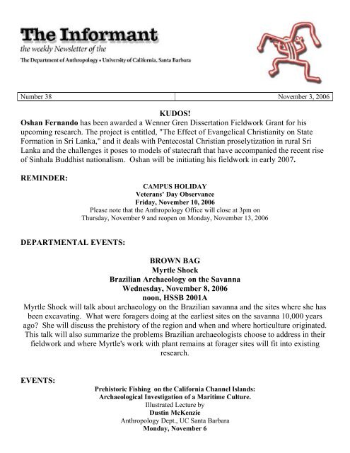 KUDOS! Oshan Fernando has been awarded a Wenner Gren ...