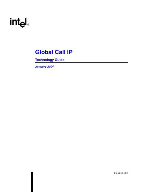 Global Call IP Technology Guide - Dialogic
