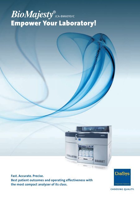 BioMajesty JCA-BM6010/C - DiaSys Diagnostic Systems GmbH