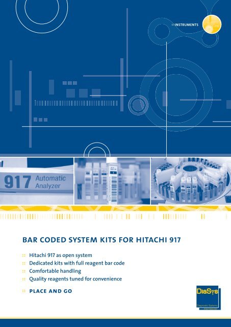 bar coded system kits for hitachi 917 - DiaSys Diagnostic Systems ...
