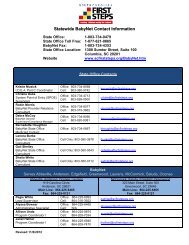 MCO BILLING GUIDANCE FOR BABYNET ... - SC First Steps