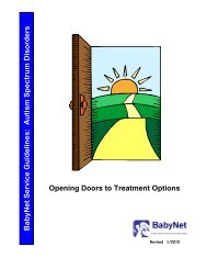 MCO BILLING GUIDANCE FOR BABYNET ... - SC First Steps