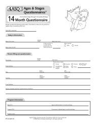 Ages & Stages Questionnaires 20 Month Questionnaire