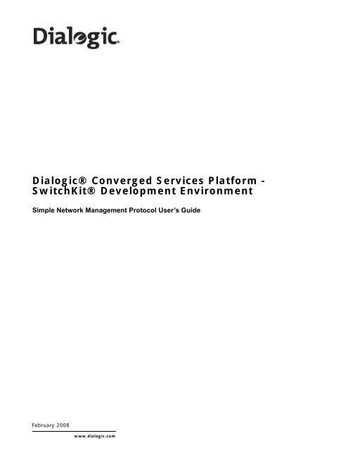 SwitchKit® Development Environment - Dialogic