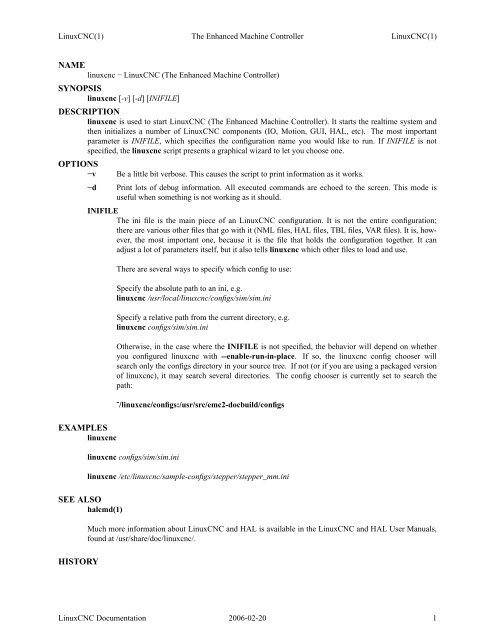LinuxCNC2 Manual Pages (PDF) - LinuxCNC.org