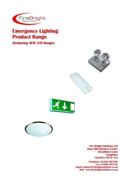 Emergency Lighting Product Range - Fire Bright Solutions