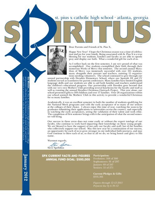 Campus News and Events - St. Pius X Catholic High School