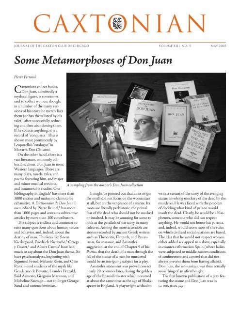 caxtonian - Caxton Club of Chicago