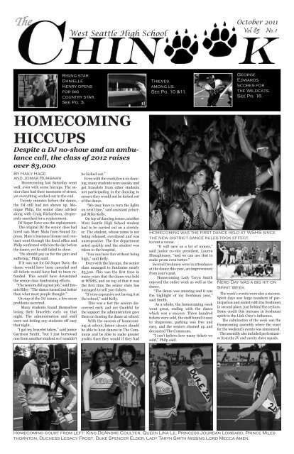 October 2011 - West Seattle High School - Seattle Public Schools