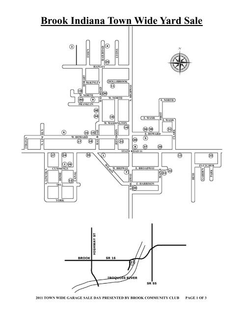 Brook Indiana Town Wide Yard Sale