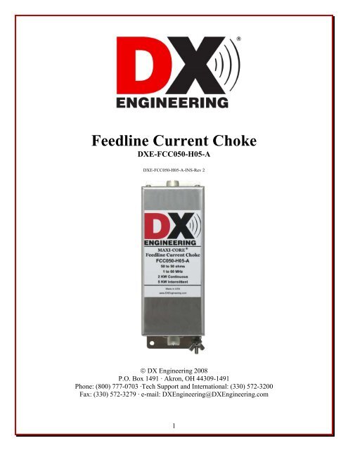 Feedline Current Choke - DX Engineering