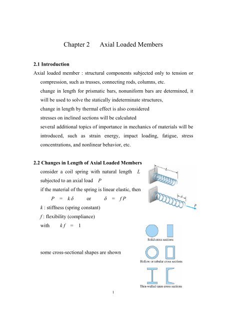 Chapter 2 Axial Loaded Members
