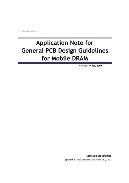 Application Note for General PCB Design Guidelines for ... - Samsung