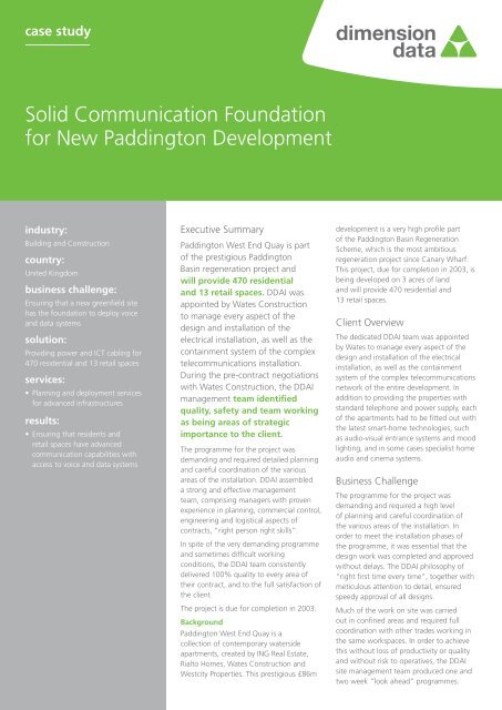 case study - Dimension Data