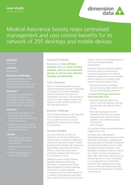 case study - Dimension Data