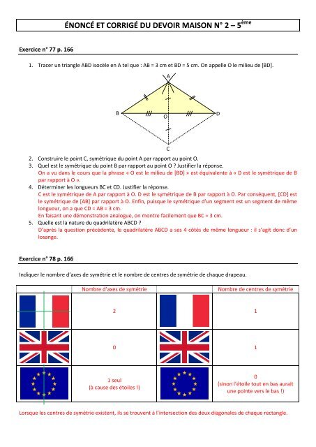 Devoir Maison De Maths 5ème Corrigé | Ventana Blog Devoir Maison De Maths 5ème Corrigé | Ventana Blog