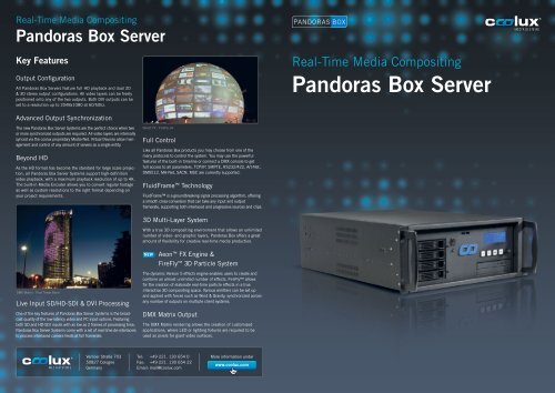 Pandoras Box Server Systems - Coolux