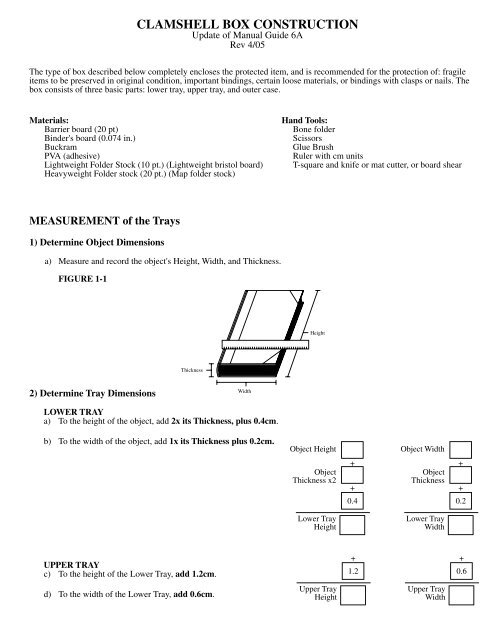 CLAMSHELL BOX CONSTRUCTION