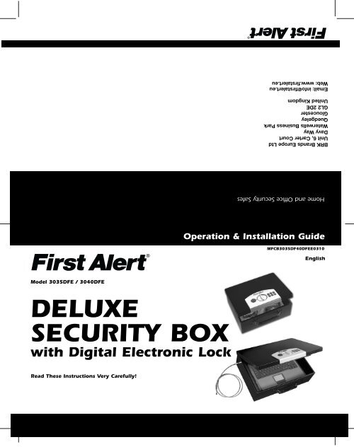 DELUXE SECURITY BOX - First Alert