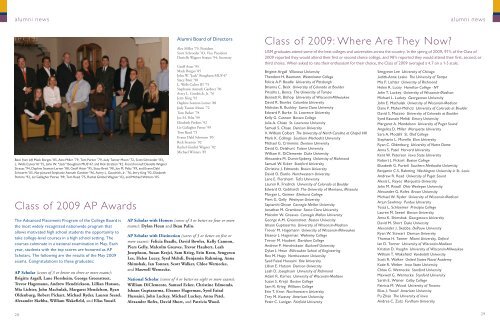 Class of 2009 - University School of Milwaukee