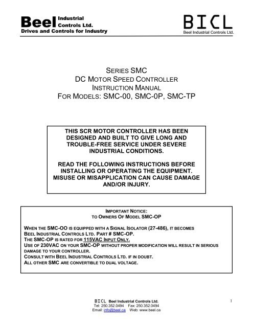 smc manual - bicl
