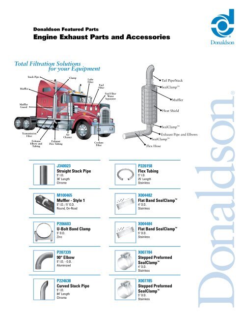 Engine Exhaust Parts and Accessories - Donaldson Company, Inc.