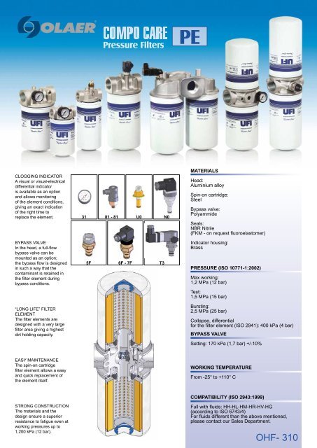 Pressure Filters PE - Olaer AG