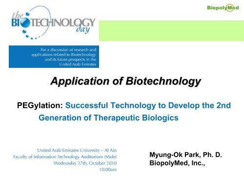 Application of Biotechnology