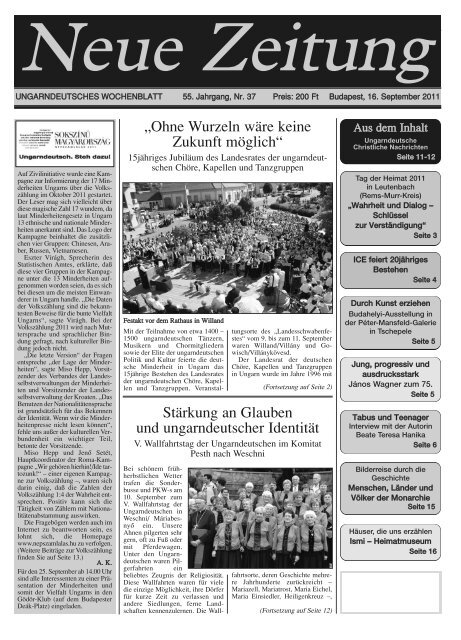 20 Jahre Kapelle Roger Schilling - Neue Zeitung